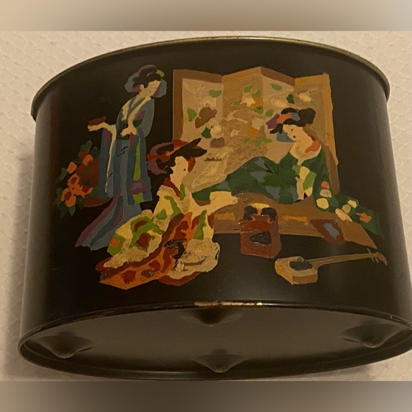 Vintage | Accents | Vintage Black Decorative Metal Asian Art Tin Signs ...